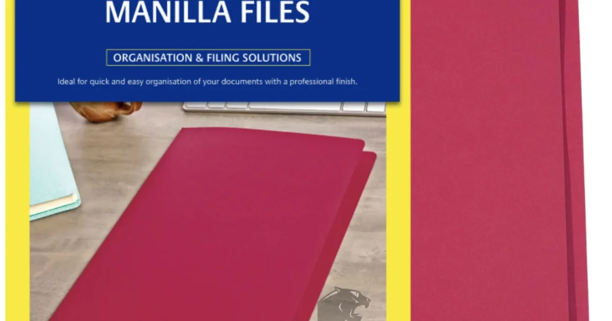 Avery Manilla Folders (Red, Foolscap, Pack of 20) | Black Cat Printing ...