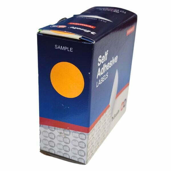 Quik Stik Dispenser Labels Fluro Orange 24mm Pack 400 | Blackwood ...