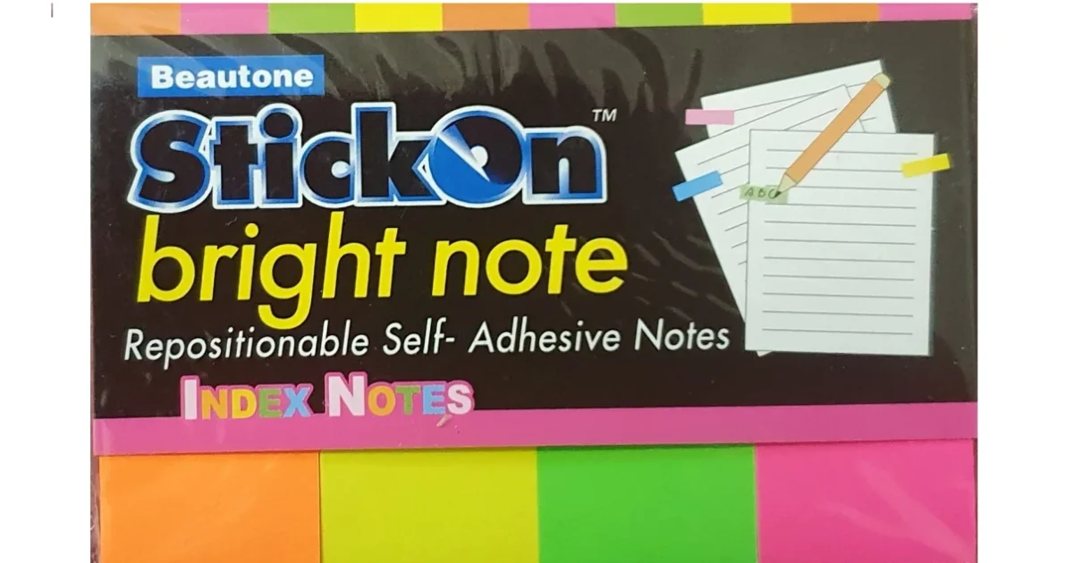 Beautone 200‑Pack Bright Page Markers – 50×20 mm | Black Cat Printing ...