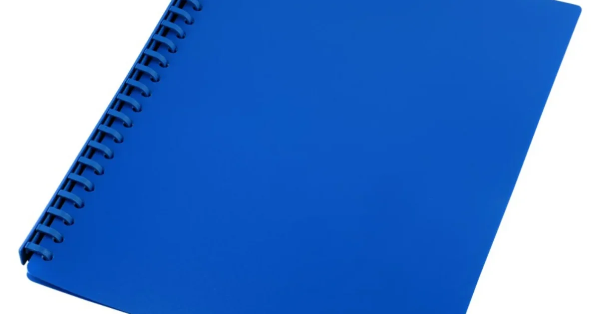 A4 Refillable Display Book – 20‑Pocket Navy Blue | Black Cat Printing ...