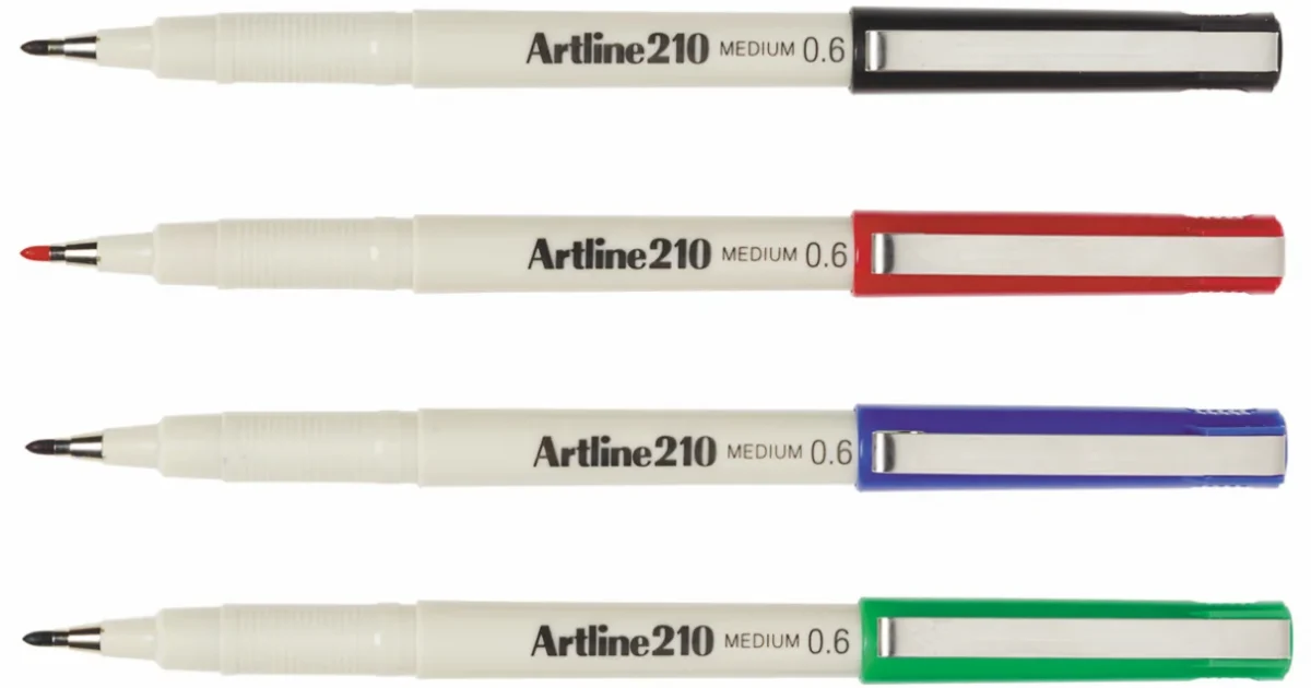 Artline 210 0.6 mm Permanent Marker – Black, Blue, Green or Red | Black ...