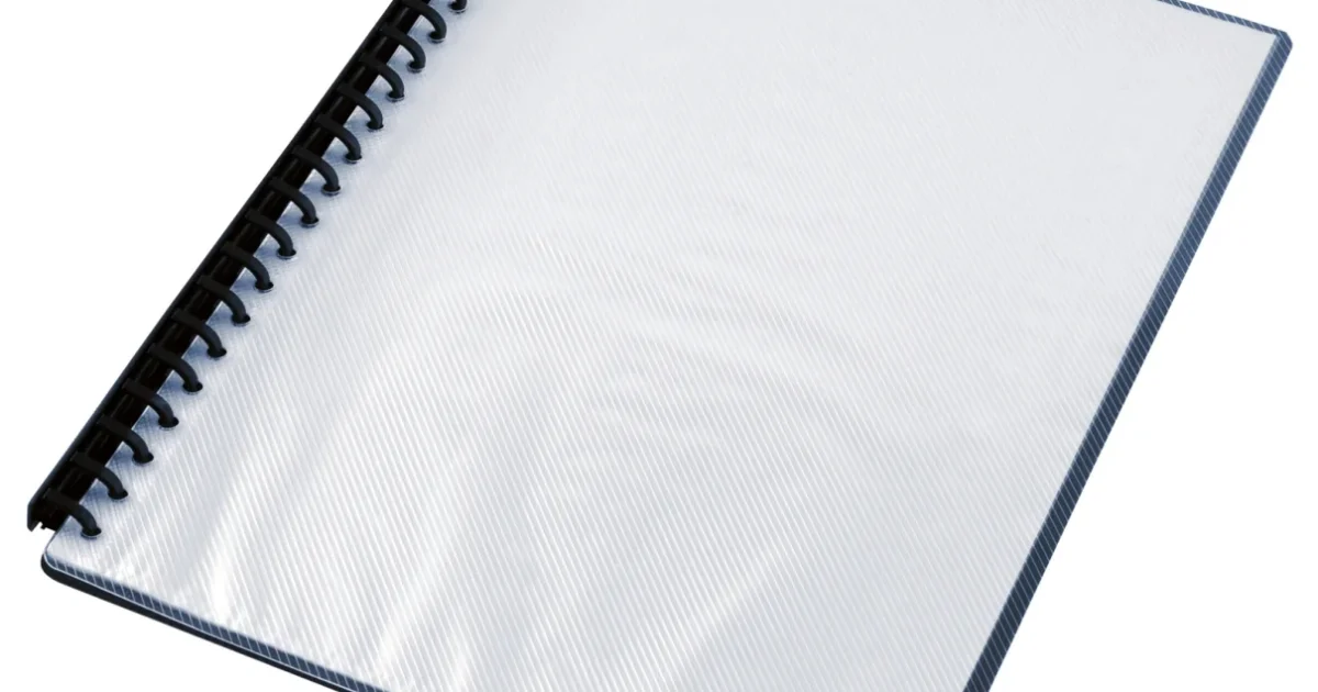 A4 Clear/Black Refillable Display Book – 20‑Pocket | Black Cat Printing ...