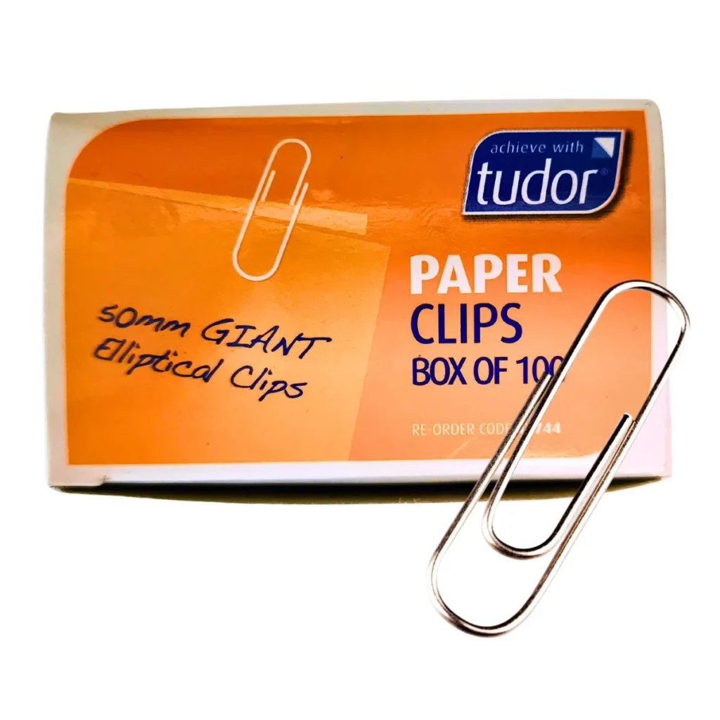 Paper Clips 50mm Box 100 – Tudor | Black Cat Printing Blackwood | Black ...