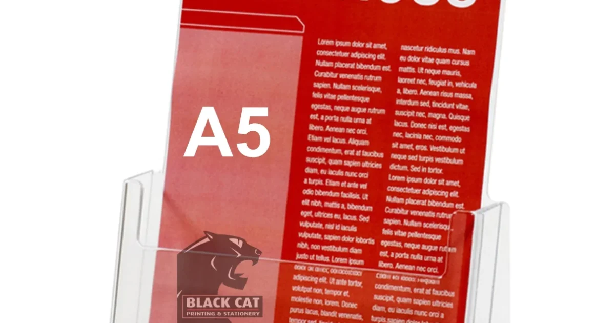 A5 Brochure Holder Single Counter Clear – Freestanding Acrylic Display ...