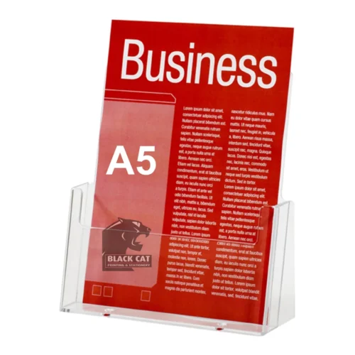 A5 Brochure Holder Single Counter Clear – Freestanding Acrylic Display ...