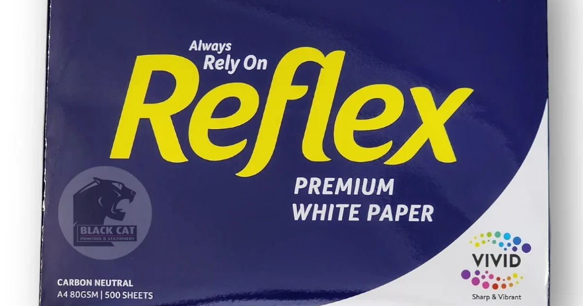 Reflex A4 White Paper 80 gsm – Pack of 500 | Black Cat Printing ...