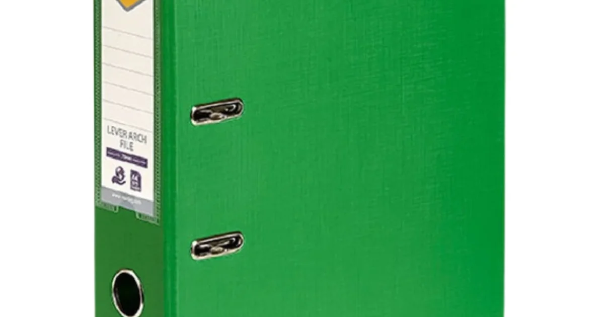 Marbig Green Lever Arch Folder – 75 mm | Black Cat Printing & Stationery