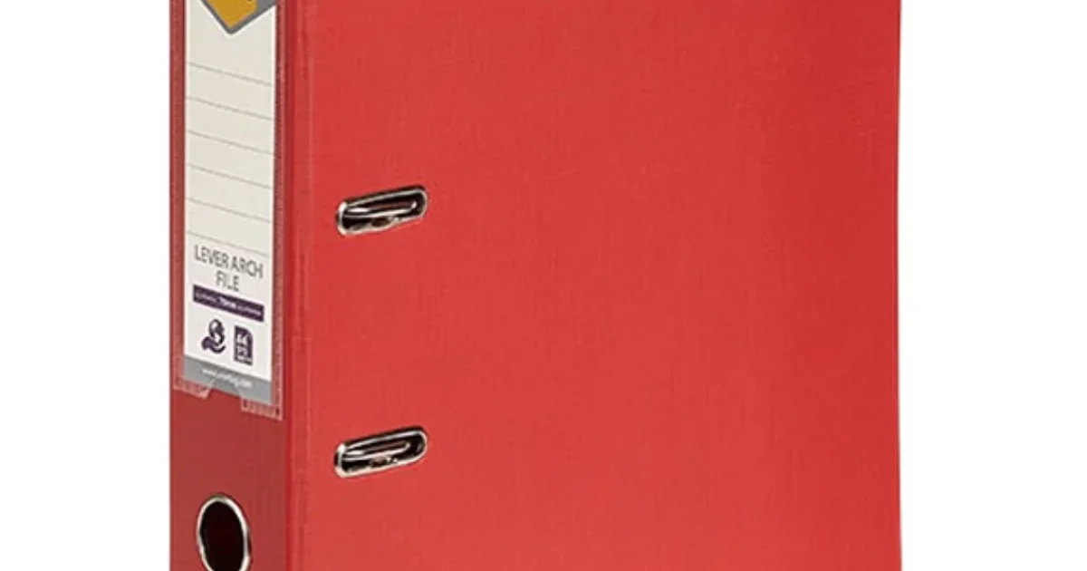 Marbig Red Lever Arch Folder – 75 mm | Black Cat Printing & Stationery