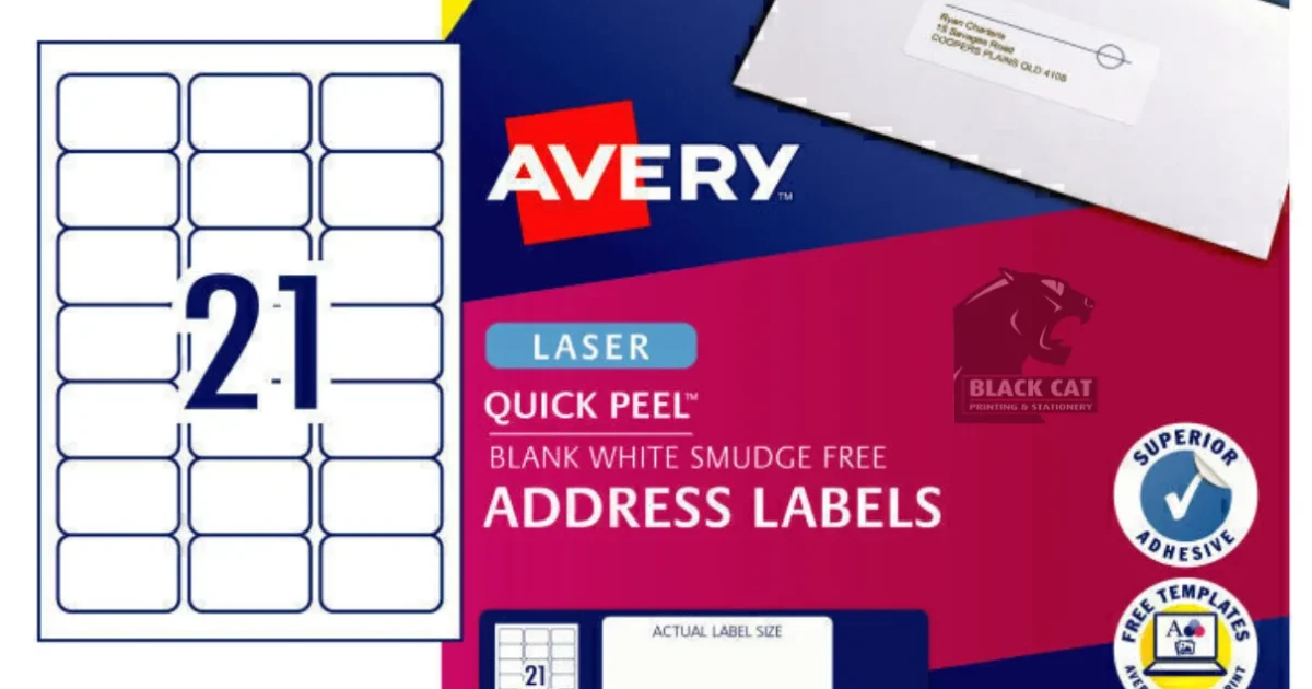Avery Laser Labels L7160 63.5 × 38.1 mm – Pack of 420 | Black Cat ...