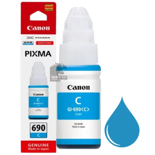 Canon 690 Cyan Ink Bottle (GI-690C) | Blackwood | Black Cat Printing ...