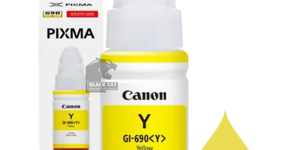 Canon 690 Yellow Ink Bottle (GI-690Y) | Blackwood | Black Cat Printing ...