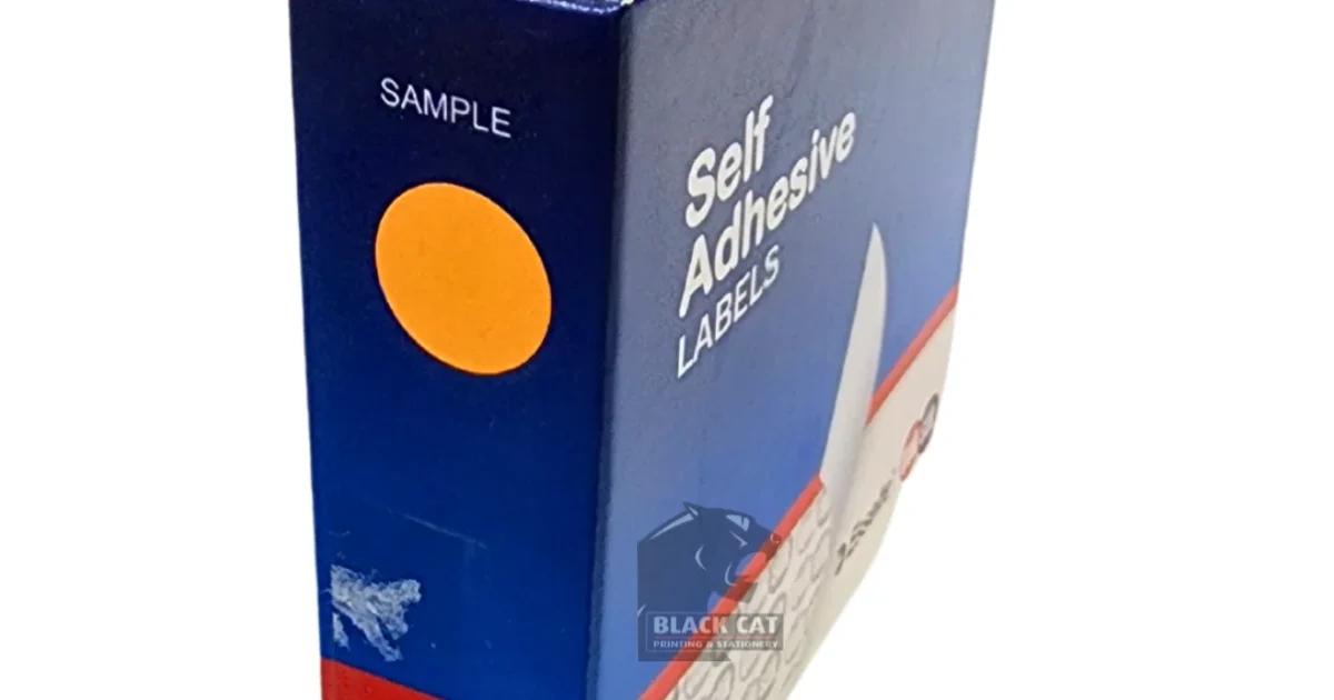 Buy Quik Stik 14mm Dot Labels Fluro Orange Box 700 Black Cat Printing ...