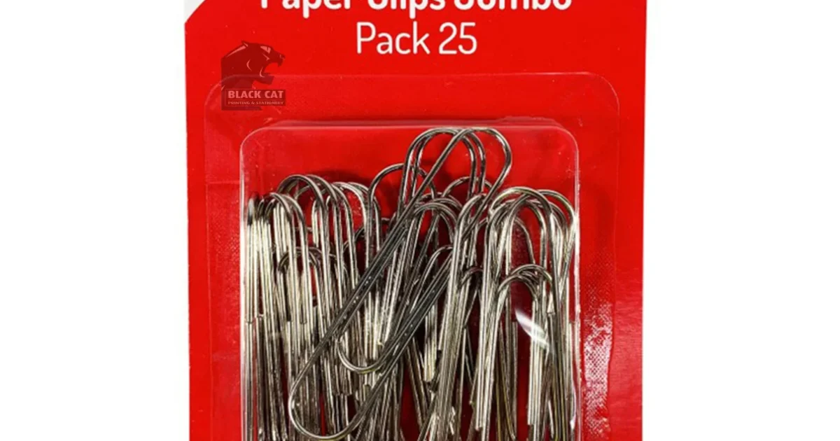 Stat 75 mm Jumbo Paper Clips – Pack of 25 | Black Cat Printing & Stationery