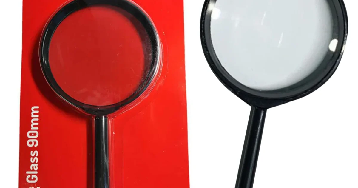 Stat 90mm Scratch‑Resistant Magnifying Glass – Black | Black Cat ...