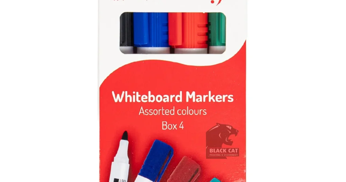 Stat Whiteboard Markers – 2.0 mm Bullet Tip, Box of 4 | Black Cat ...
