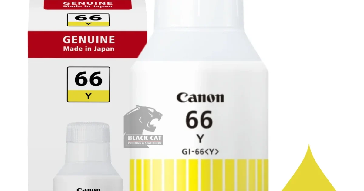 Canon 66 Yellow Ink Bottle (GI-66Y) | Black Cat Printing Blackwood ...